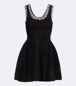 Simkhai Leona Crystal-embellished Minidress - Black