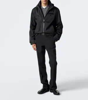 Prada Logo Leather Loafers