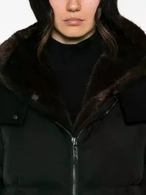 LOU ANDREA Faux Fur-trim Quilted Coat