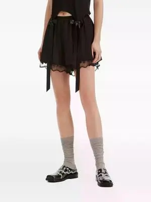 Simone Rocha Negligee Lace-trim Bow-detail Shorts