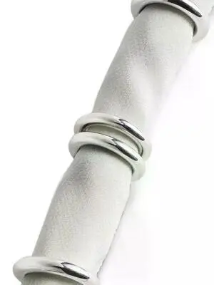 TOTEME Fine Silk Scarf Collar Ecru/black