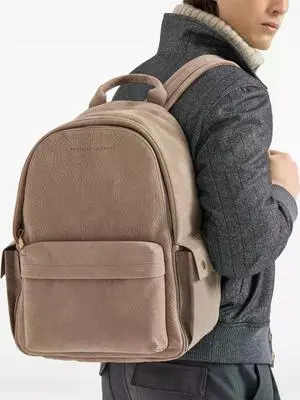 Brunello Cucinelli Textured Nubuck Travel Backpack