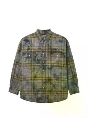 R13 Plaid-check Distressed-effect Shirt