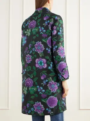 La DoubleJ Precious Floral-jacquard Coat