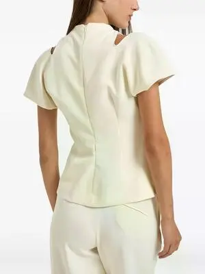 Federica Tosi Cut-out Cowl-neck Blouse