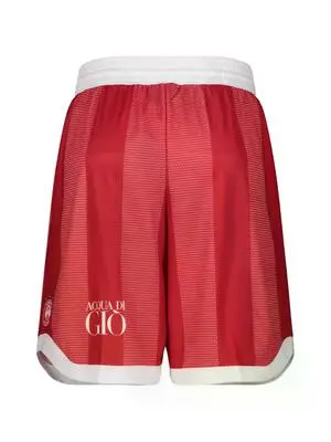 EA7 Graphic-print Track Shorts - Red