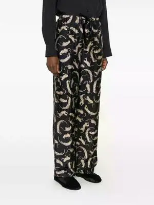 FORTE_FORTE Leopard-print Pocket Trousers