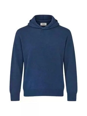 Altea Long-sleeve Virgin Wool Hoodie - Blue