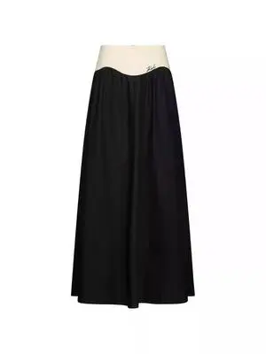Karl Lagerfeld Embroidered-logo Maxi Skirt