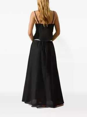 Karl Lagerfeld Embroidered-logo Maxi Skirt