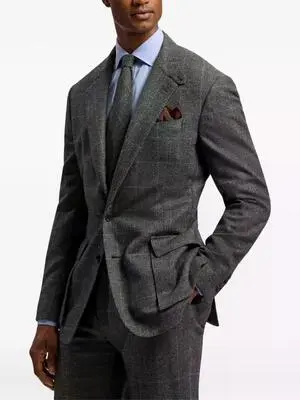 Ralph Lauren Purple Label Glenn Bellows Checked Single-breasted Wool Blazer