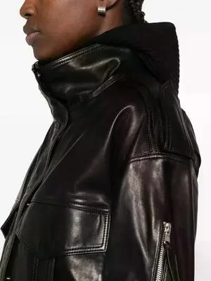 THE FRANKIE SHOP Napa Multi-pocket Leather Jacket