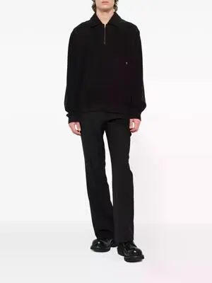 WOOYOUNGMI Quarter-zip Logo-detail Sweater - Black
