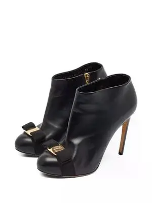 FERRAGAMO Vara Bow Platform Ankle Boots