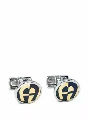 AIGNER Logo Enamel Cufflinks