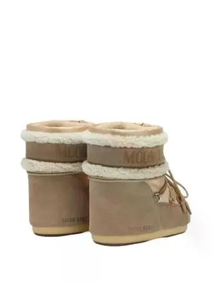 Moon Boot Shearling-trim Lace-up Boots