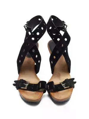 TOD'S Perforated Ankle-strap Sandals - Black