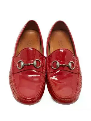 Gucci Horsebit Leather Loafers - Red