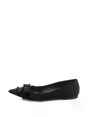 Dior Adiorable Pearl-embellished Ballet Flats - Black