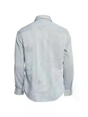 ARMANI Striped Embroidered-logo Shirt