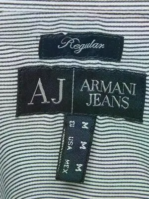 ARMANI Striped Embroidered-logo Shirt