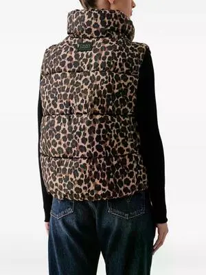 Dkny Leopard-print Padded Gilet