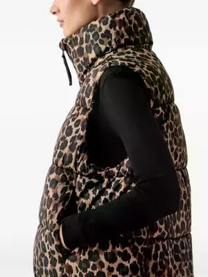 Dkny Leopard-print Padded Gilet