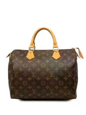 LOUIS VUITTON 2002 Monogram Speedy 30 Boston Bag - Brown