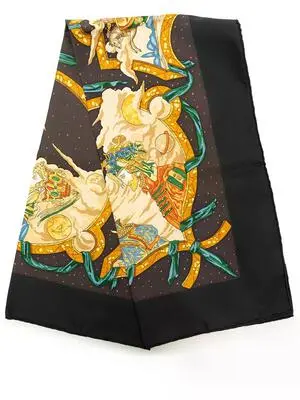 Hermès 1999-2007 Cavaliers Des Nuages Silk Scarf 90 Scarves - Brown
