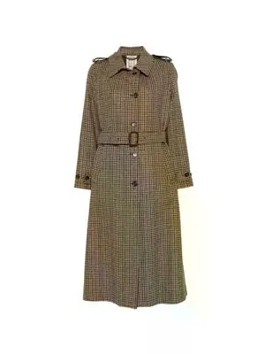 L'IMPERMEABILE Houndstooth-pattern Belted Coat - Brown