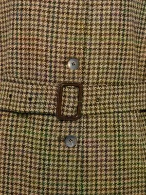 L'IMPERMEABILE Houndstooth-pattern Belted Coat