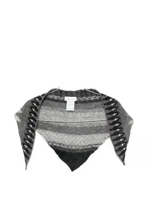 ROBERTO COLLINA Gradient-effect Triangular Scarf - Grey