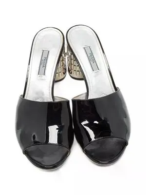Prada Crystal-embellished Block-heel Sandals