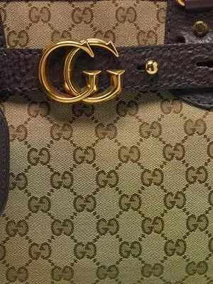 Gucci Medium Running Gg Canvas Tote Bag