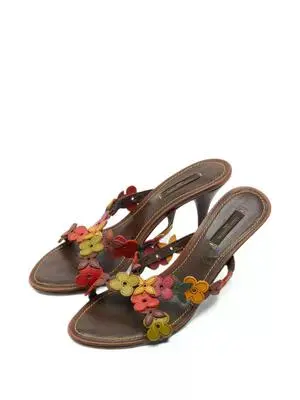 LOUIS VUITTON Idylle Blossom Floral Sandals - Brown