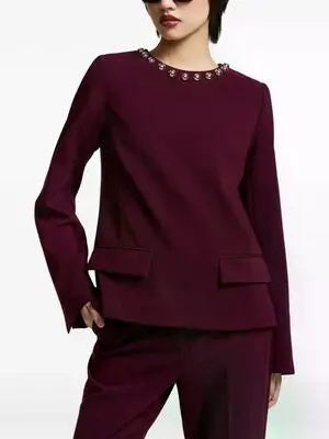 Essentiel Antwerp Kost Pearl-stud Round-neck Blouse