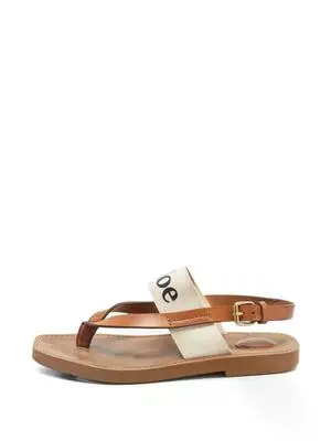Chloé Woody Slingback Sandals - Brown