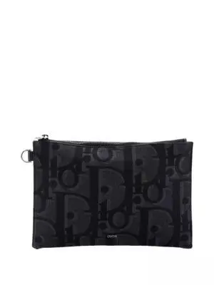 Dior A5 Flat Maxi Oblique Canvas Pouch