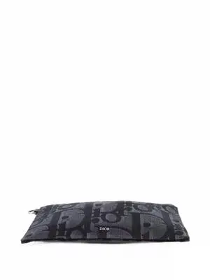Dior A5 Flat Maxi Oblique Canvas Pouch