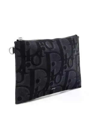 Dior A5 Flat Maxi Oblique Canvas Pouch