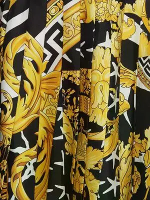 Versace Barocco Print Pleated Skirt