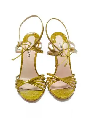 TOM FORD Angelica Crocodile-embossed Sandals