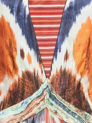 Balenciaga Ikat-print Ruffled Dress