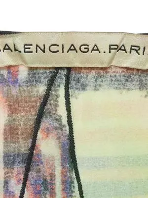 Balenciaga Ikat-print Ruffled Dress