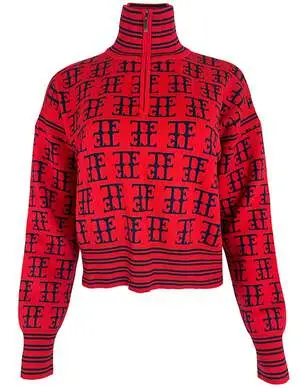 TEAM EVENT Te Logo Jacquard Après Ski Sweater, /navy - Red