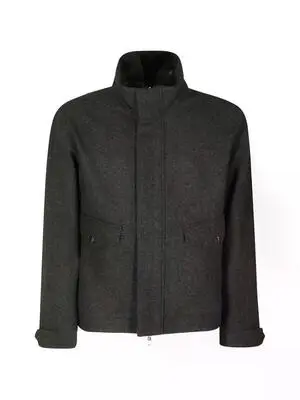 MONTECORE High-neck Zip-up Bomber Jacket - Grey