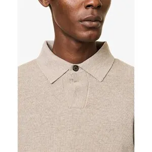 NOBL Wilder Textured Knitted Polo Jumper
