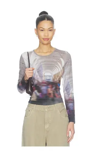 TYLER MCGILLIVARY Heidi Fitted Long Sleeve Top