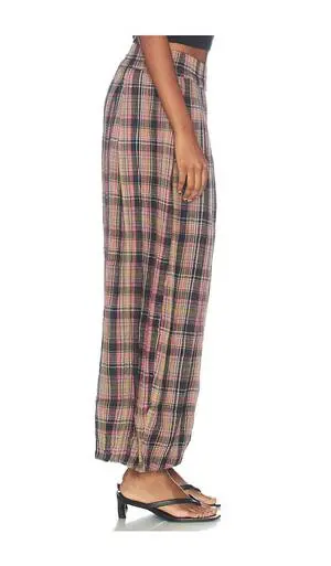 Free People Moonflower Plaid Balloon Pant