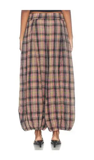Free People Moonflower Plaid Balloon Pant